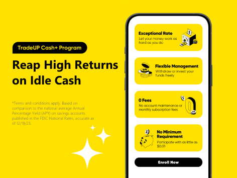 Invest in Stocks, ETF’s, Options and more with TradeUP